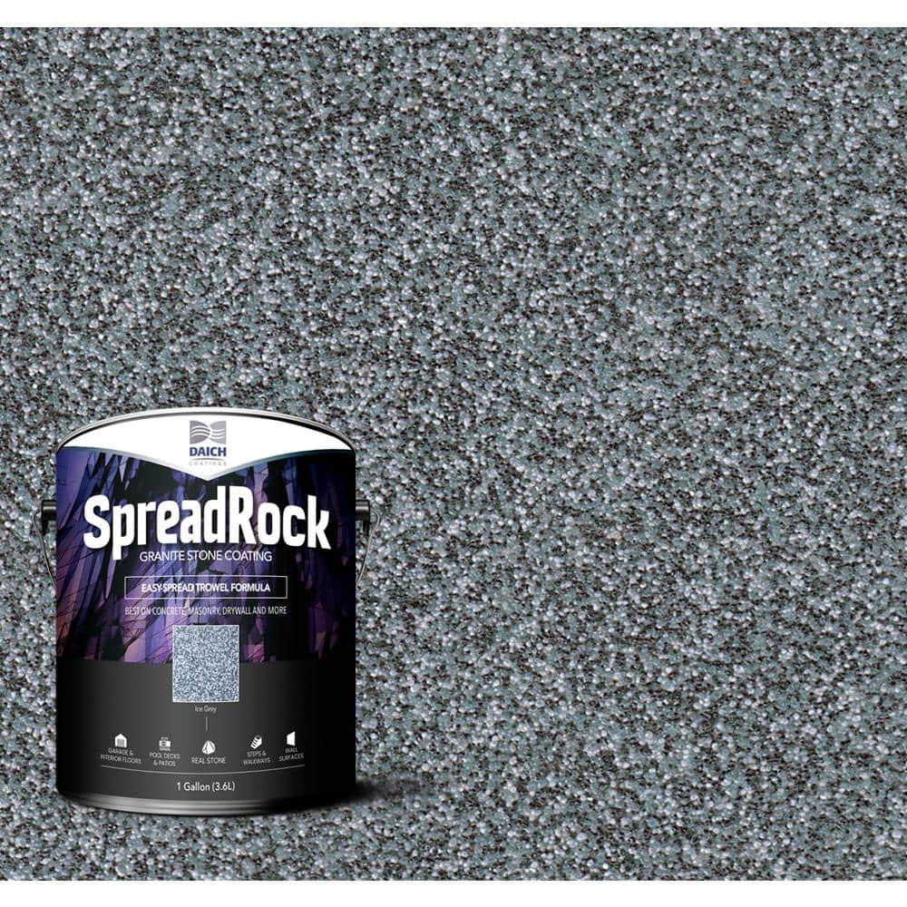 SpreadRock Granite Stone Coating 1 Gal. Ice Grey Satin Interior ...
