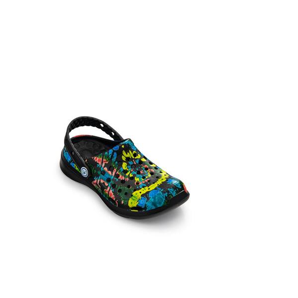 JOYBEES Kids Active Clog Slip-On EVA Garden Shoe - Black Spiral Tie Dye ...