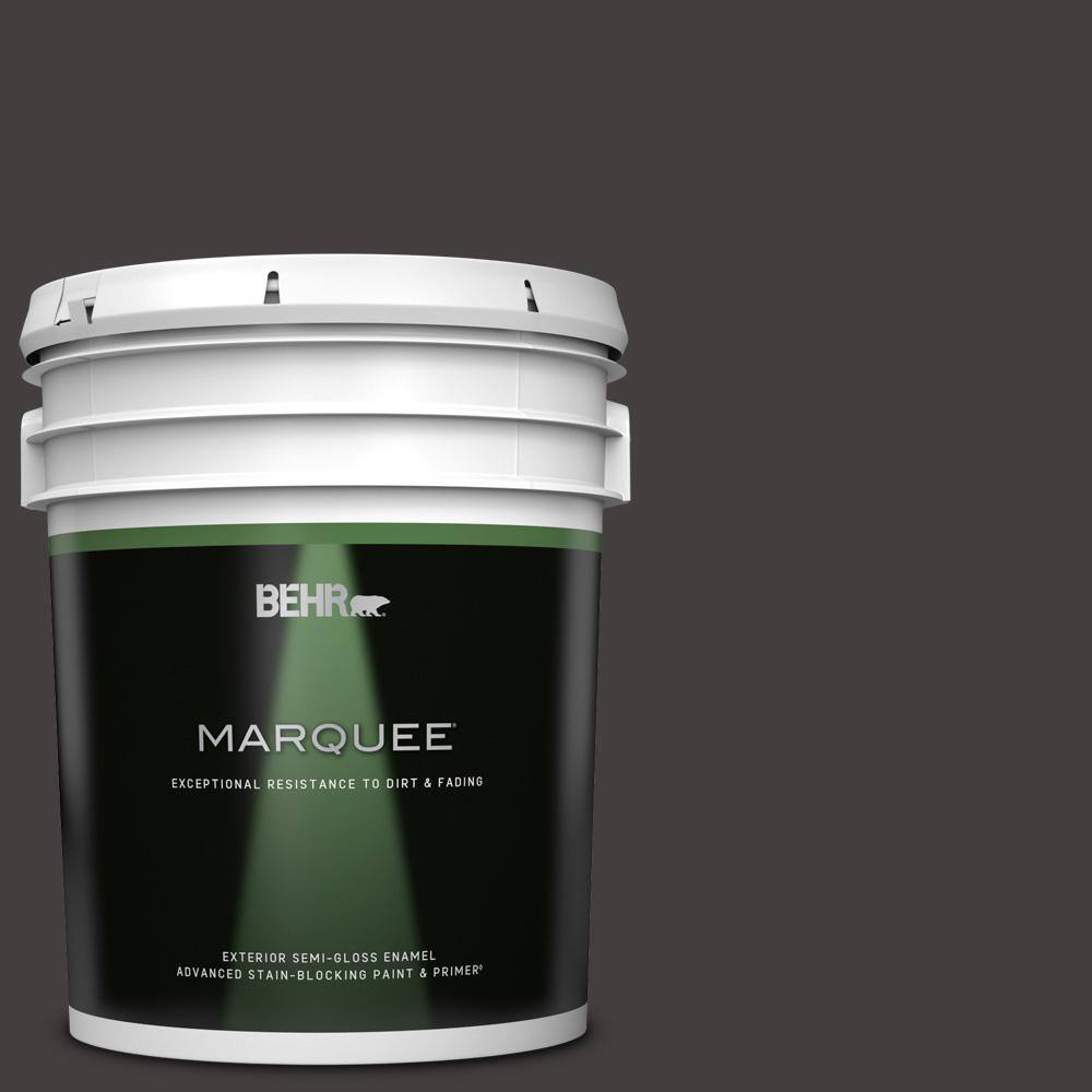 BEHR MARQUEE 5 gal. #MQ1-35 Off Broadway Semi-Gloss Enamel Exterior ...