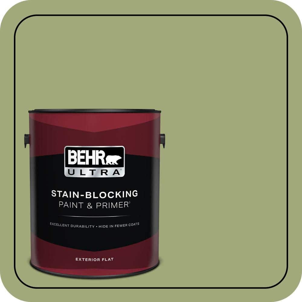 BEHR ULTRA 1 gal. #T18-16 Nurturing Flat Exterior Paint & Primer 485301 ...