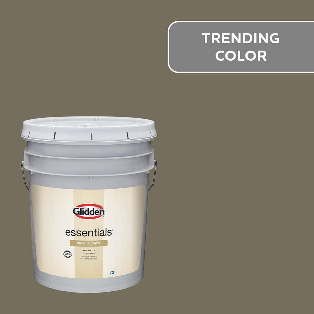 Glidden Essentials 5 gal. PPG1028-6 Momentum Satin Exterior Paint ...