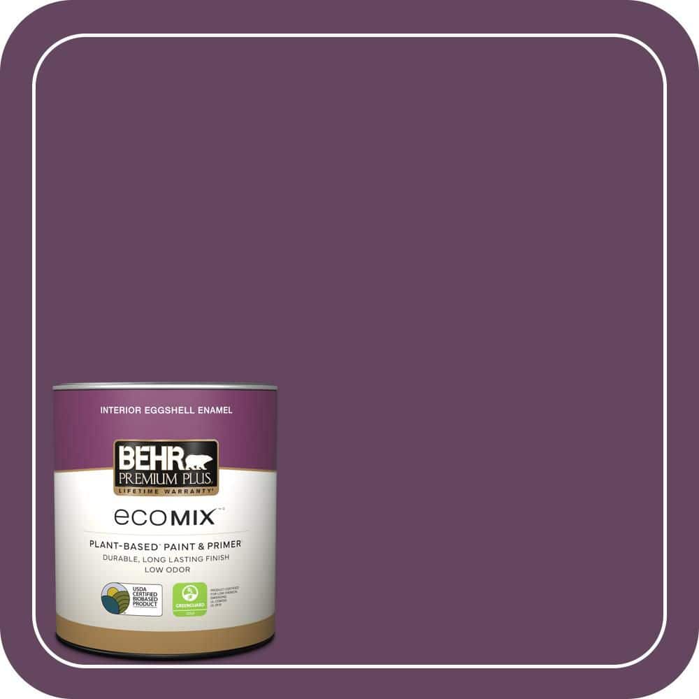 BEHR PREMIUM PLUS 1 qt. #MQ5-35 Plum Rich Eggshell Enamel EcoMix Plant ...