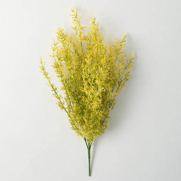 SULLIVANS 26 in. Artificial Yellow Fumaria Bush 28192BH YE - The Home Depot