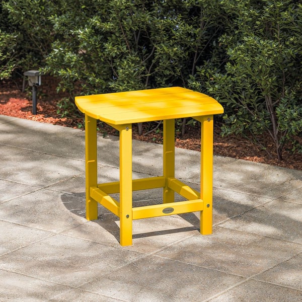 POLYWOOD Seabrook 18" Side Table in Lemon OST18-LE - The Home Depot