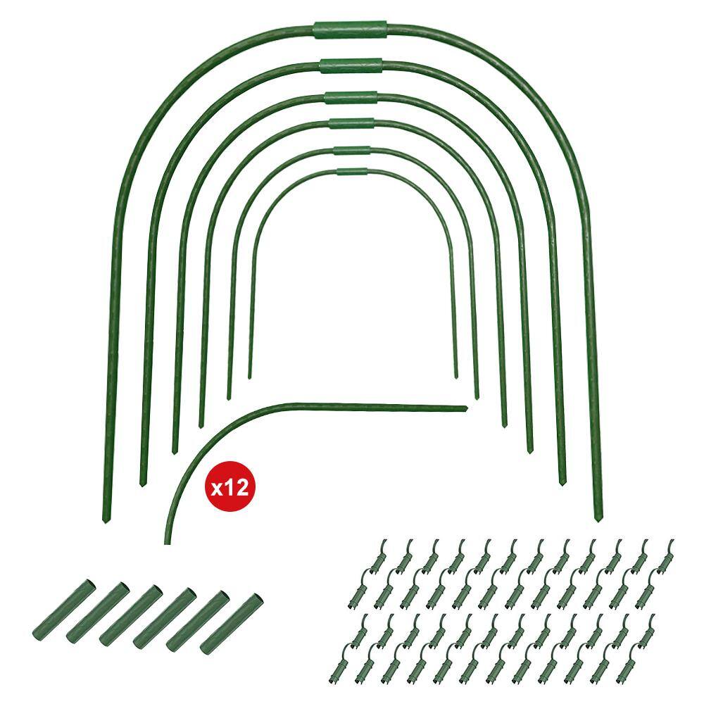 Agfabric Greenhouse Hoops Tunnel, Plant Support Garden Stakes, Plastic ...