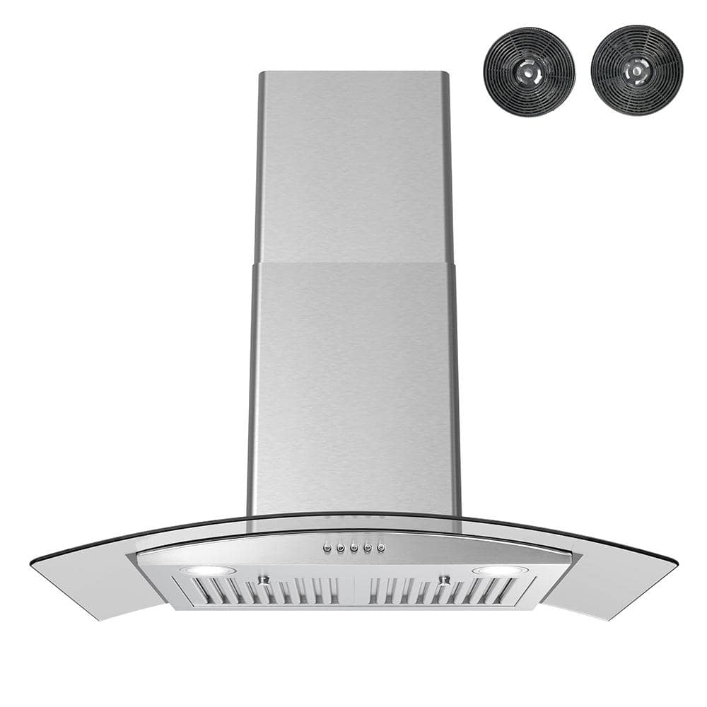 Streamline 30 in. Nolana Ductless Wall Mount Range Hood in Brushed ...