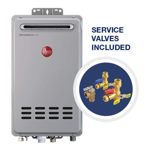 Rheem Performance Platinum 9.5 GPM Liquid Propane High Efficiency Indoor Smart Tankless Water ...
