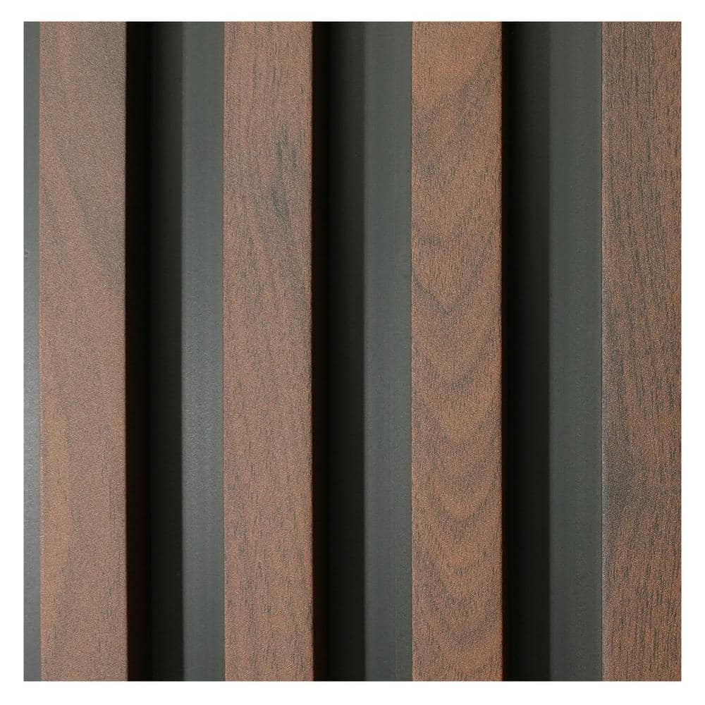 Art3dwallpanels 3/4 in. x 6 in. x 8 ft. Brown Interlocking PVC ...