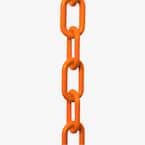 Mr. Chain 2 in. (#8, 51 mm) x 10 ft. Orange Plastic Safety Chain 50012 ...