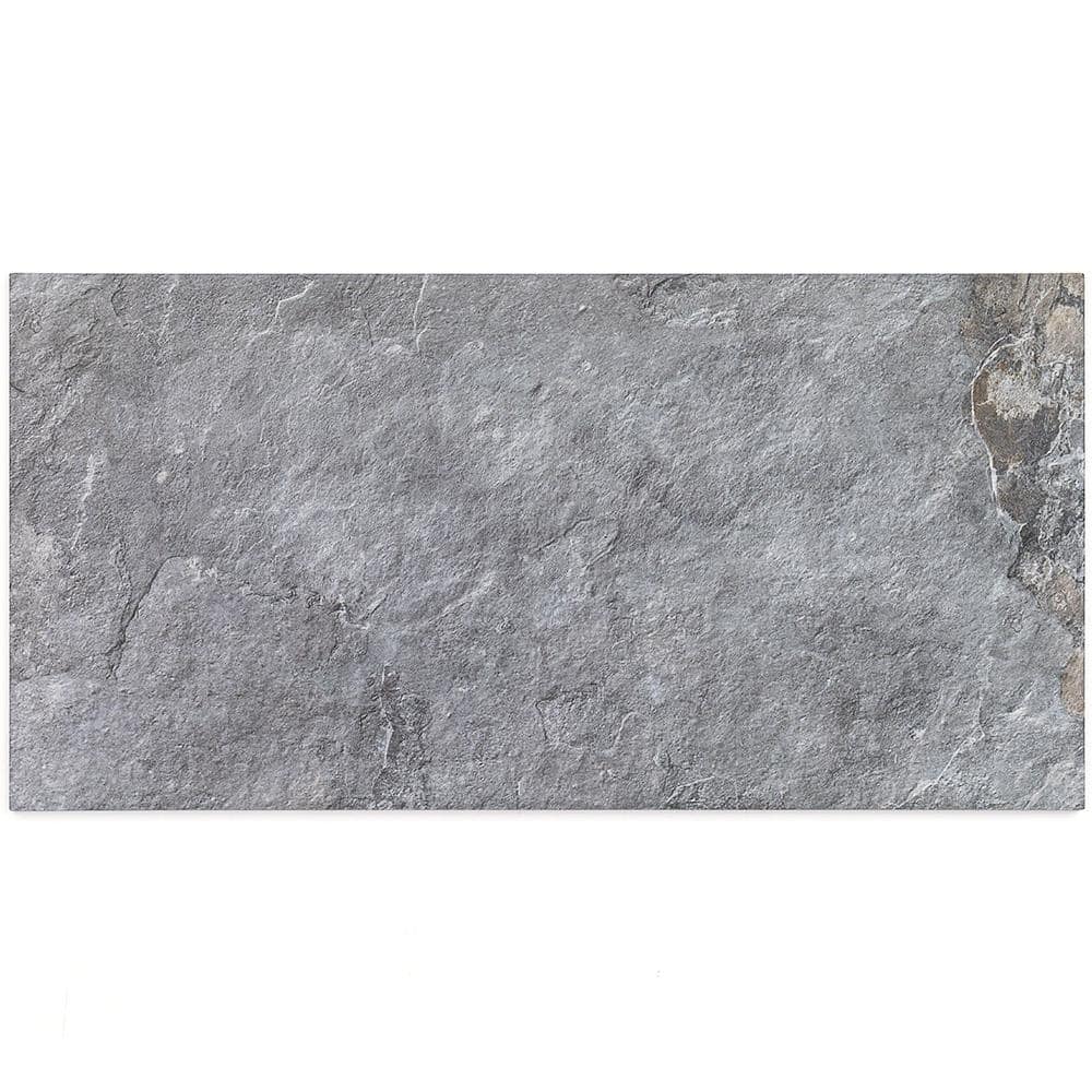 Ivy Hill Tile Bantame Blue Gray 12 in. x 24 in. Semi-Polished Porcelain ...