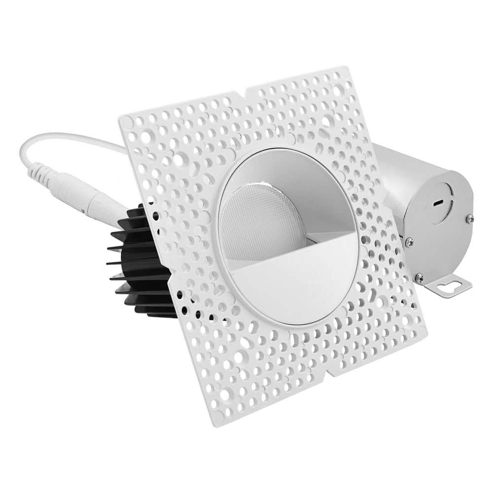 LUXRITE 3 in. Integrated LED Trimless Recessed Light with Wall Washer ...