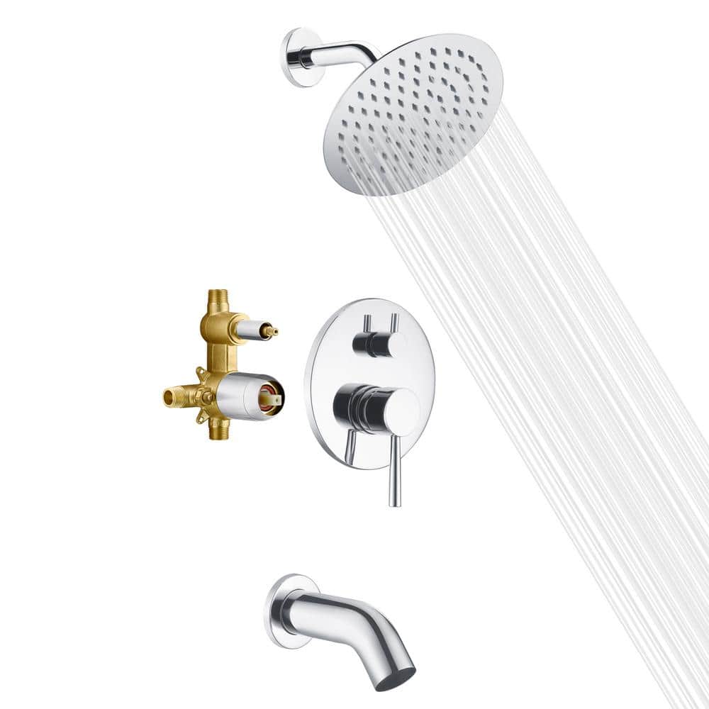 SUMERAIN 1-Handle 1-Spray Tub and Shower Faucet 1.8 GPM in Chrome ...