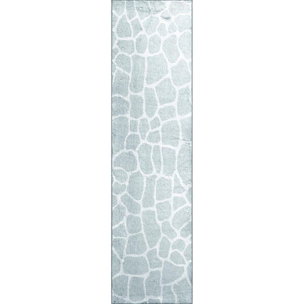 HomeRoots 2 X 8 Gray, Ivory Animal Print Runner Rug 2000491710 - The ...