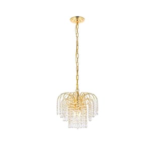 Home Decorators Collection Kristella 4-Light Soft Gold Drum Pendant ...
