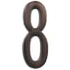Everbilt 4 in. Aged Bronze Flush Mount Self-Adhesive House Number 8 ...