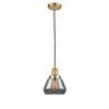 Innovations Fulton 60-Watt 1 Light Satin Gold Shaded Mini Pendant Light ...