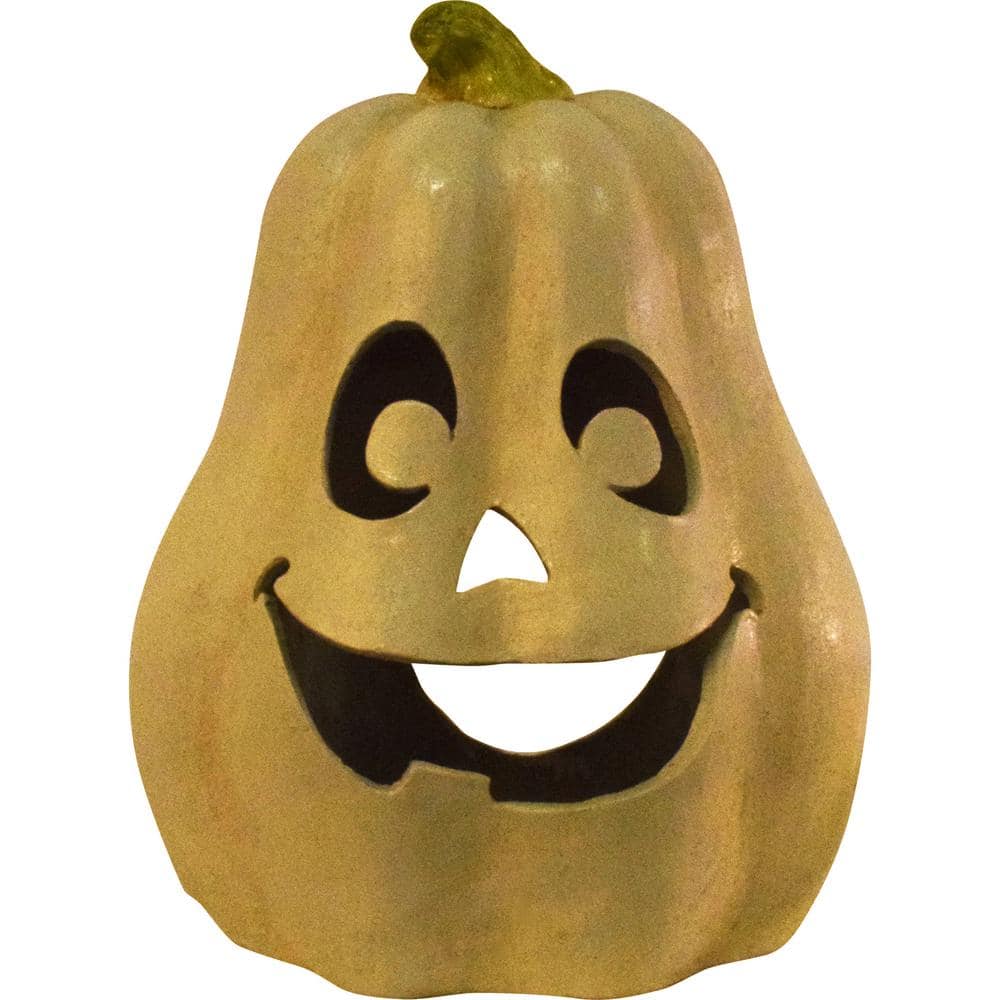 Merrily 15.5 in. H x 12.5 in. Dia Halloween Tabletop Jack-O-Lantern ...
