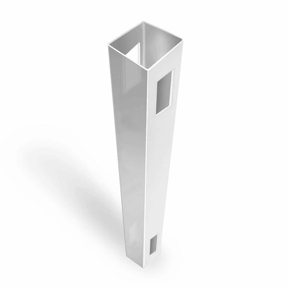 Veranda Acadia/Roosevelt 5 in. x 5 in. x 9 ft. White Vinyl Routed Fence ...