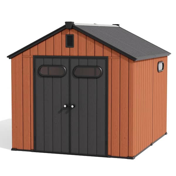 Crestlive Products 10 ft. x 8 ft. Outdoor Resin Storage Shed 80 sq. ft ...