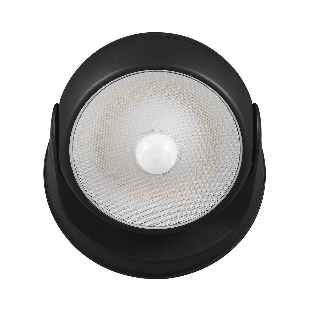 Globe Electric 160° 3-Watt Equivalent Black 250 Lumens Battery Operated ...