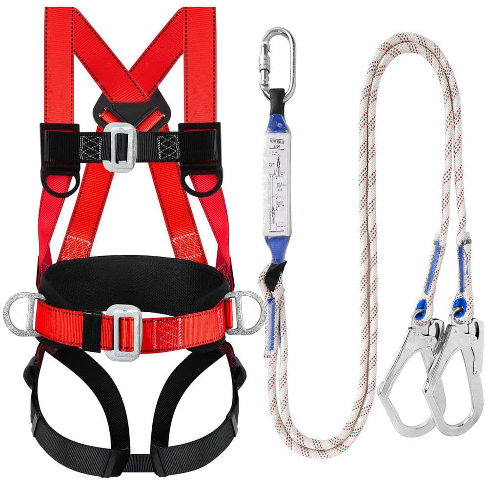 NVNOO Safety Harness Fall Protection Kit, Full Body Roofing harnesses ...