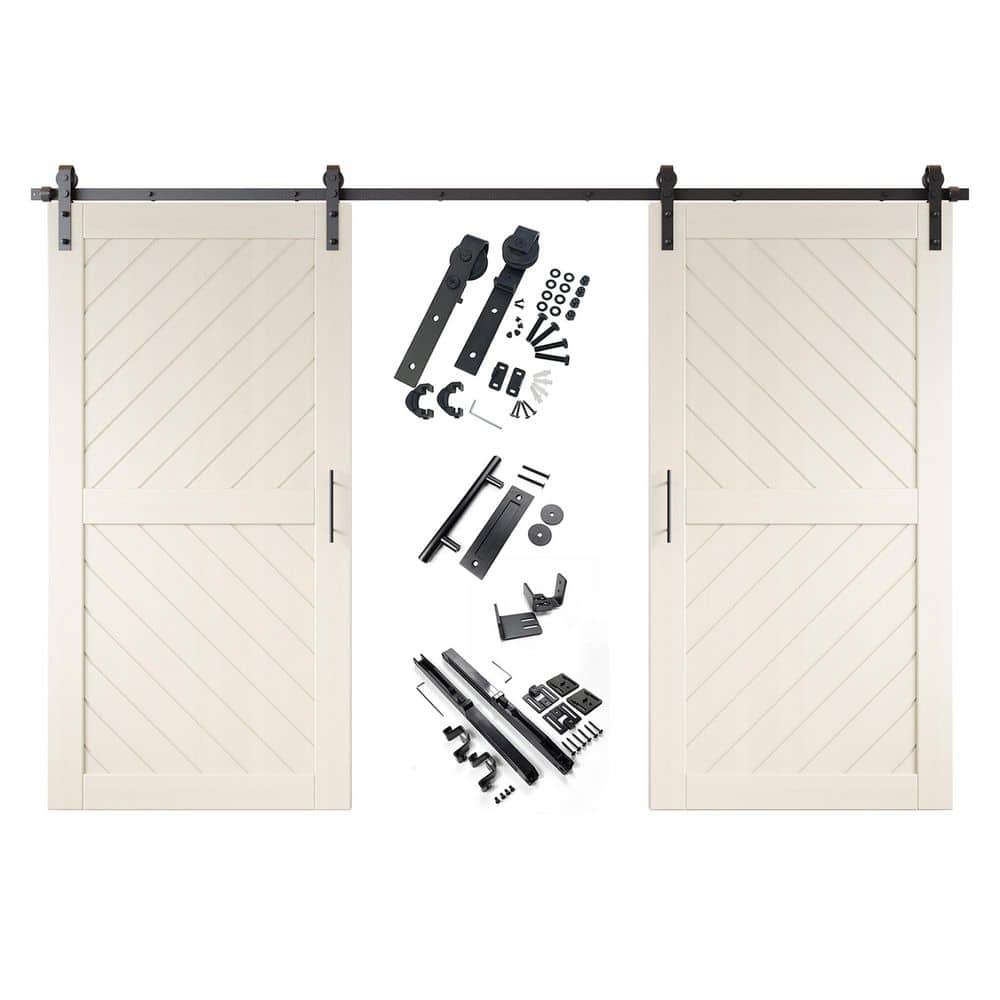 HOMACER XT3 32 in. x 80 in. C-Panel Tinsmith Gray Slanted Stripe Design ...
