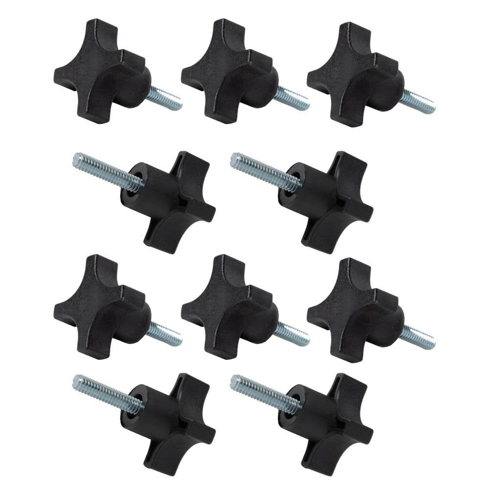 ‎POWERTEC 1/4 in.-20 4-Start Stud Knob, Threaded Thumb Screw Star Knobs with 1 in. Stud for ...