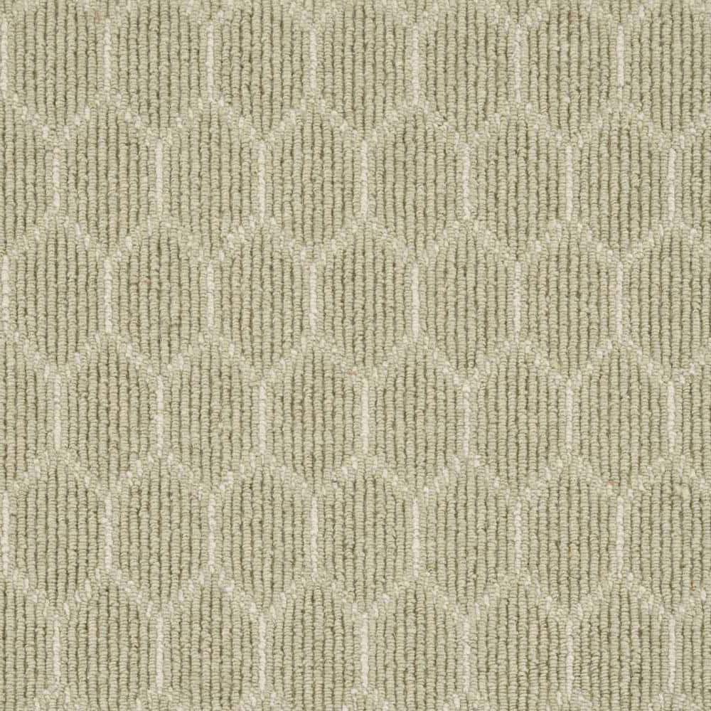 Natural Harmony Entanglement Meadow/Ivory Green 12 ft. 27 oz. Wool ...