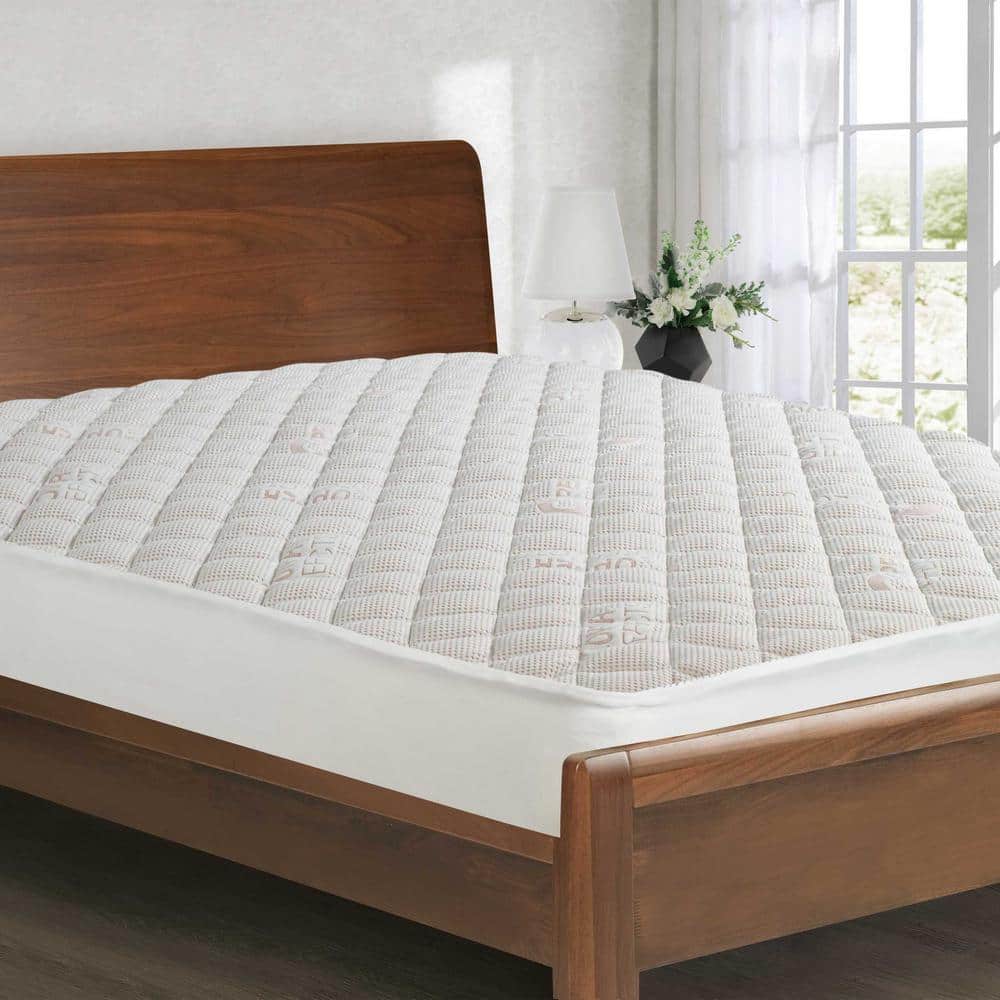 ALL-IN-ONE Copper Effects Medium Standard Polyester Full Mattress Pad ...