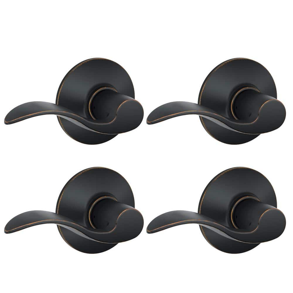 Schlage Accent Aged Bronzed Passage Hall/Closet Door Handle F10V ACC ...