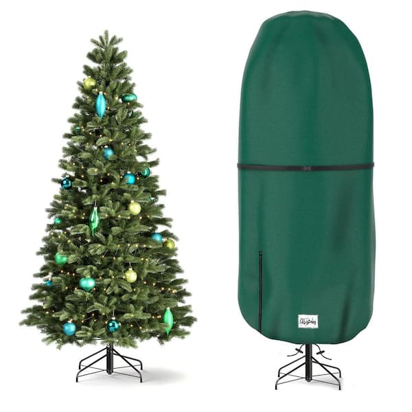94.5 in. Green Polyethylene Upright Christmas Tree Storage Cover for ...