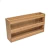 Whitecap Teak Double-Wide Magazine Rack 62508 - The Home Depot