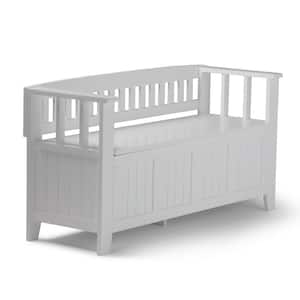 Simpli Home Acadian Solid Wood 36 in. Wide Transitional Small Entryway ...