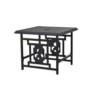 Patio Festival Square Metal Outdoor Side Table PF20210 - The Home Depot