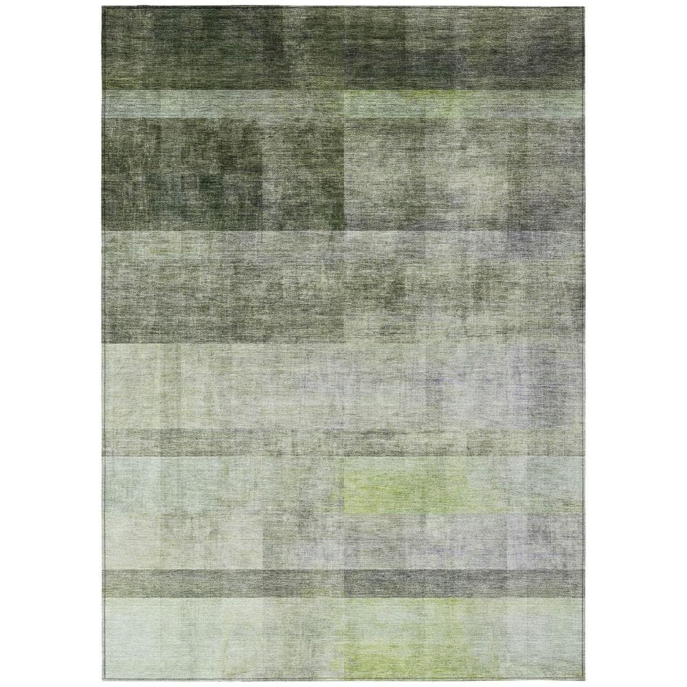 HomeRoots Olive Green 9 ft. x 12 ft. Woven Solid Color Rectangle Indoor ...