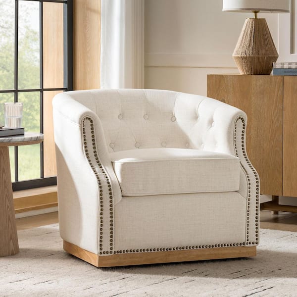 Reviews for JAYDEN CREATION Cillian Modern Ivory Boucle Accent Chair ...