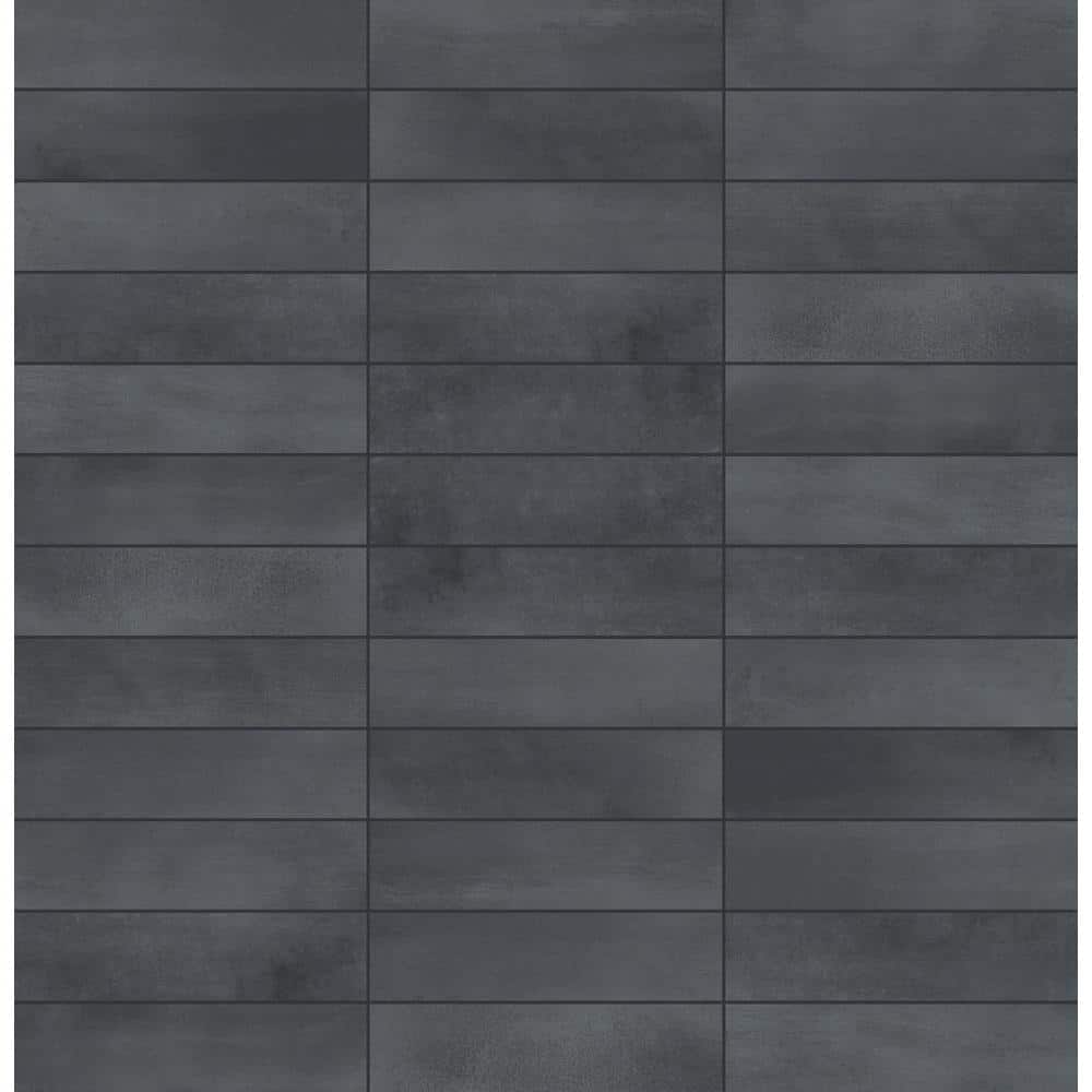 MOLOVO Le Leghe Cobalto Blue Subway 3 in. x 12 in. Matte Porcelain ...