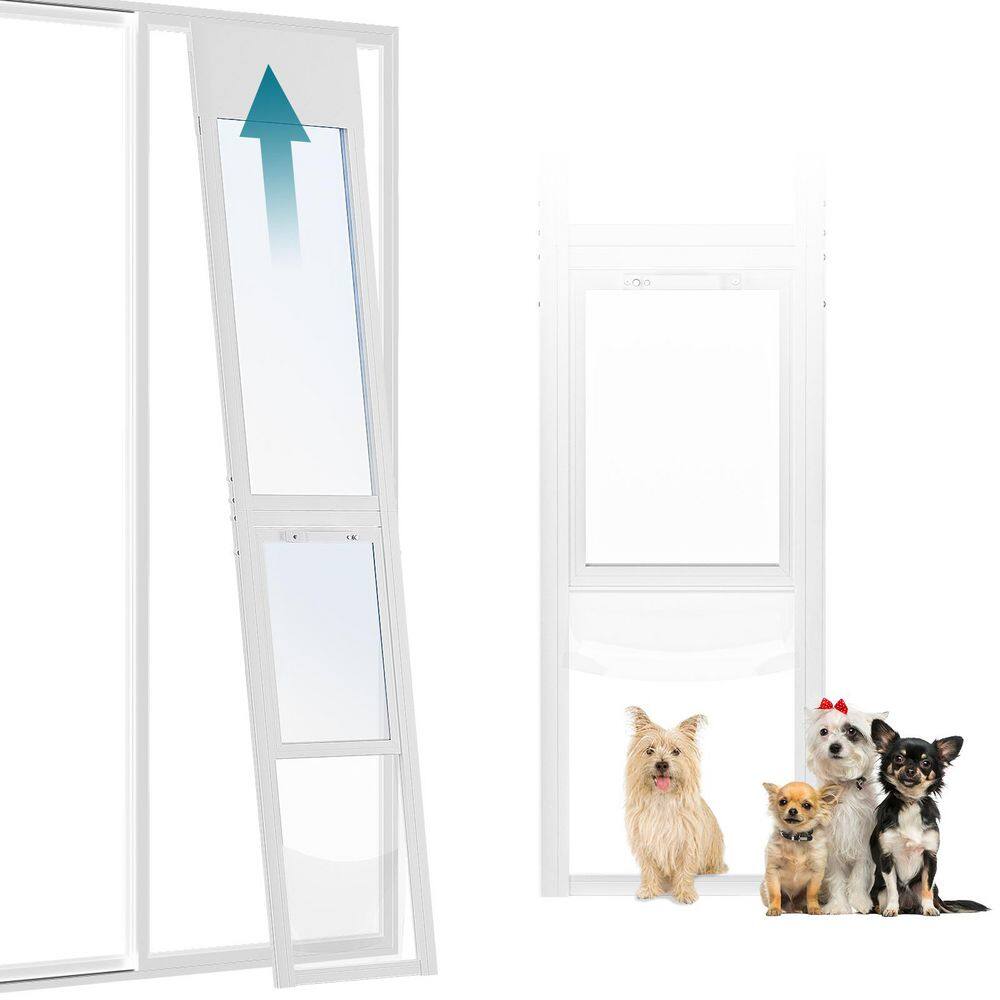 BOZTIY Dog Door for Sliding Glass Door with Lock Insert Sliding Dog ...
