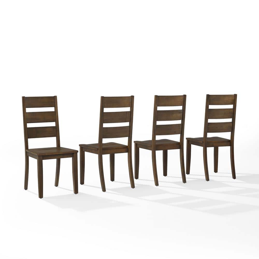 CROSLEY FURNITURE Joanna Dark Oak Ladder Back Dining Chair (Set of 4 ...