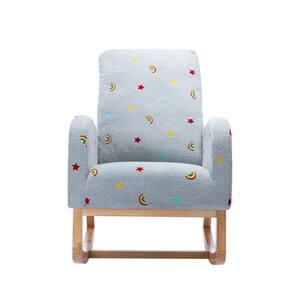 Modern Blue Linen Rocking Chair JX39529309 - The Home Depot