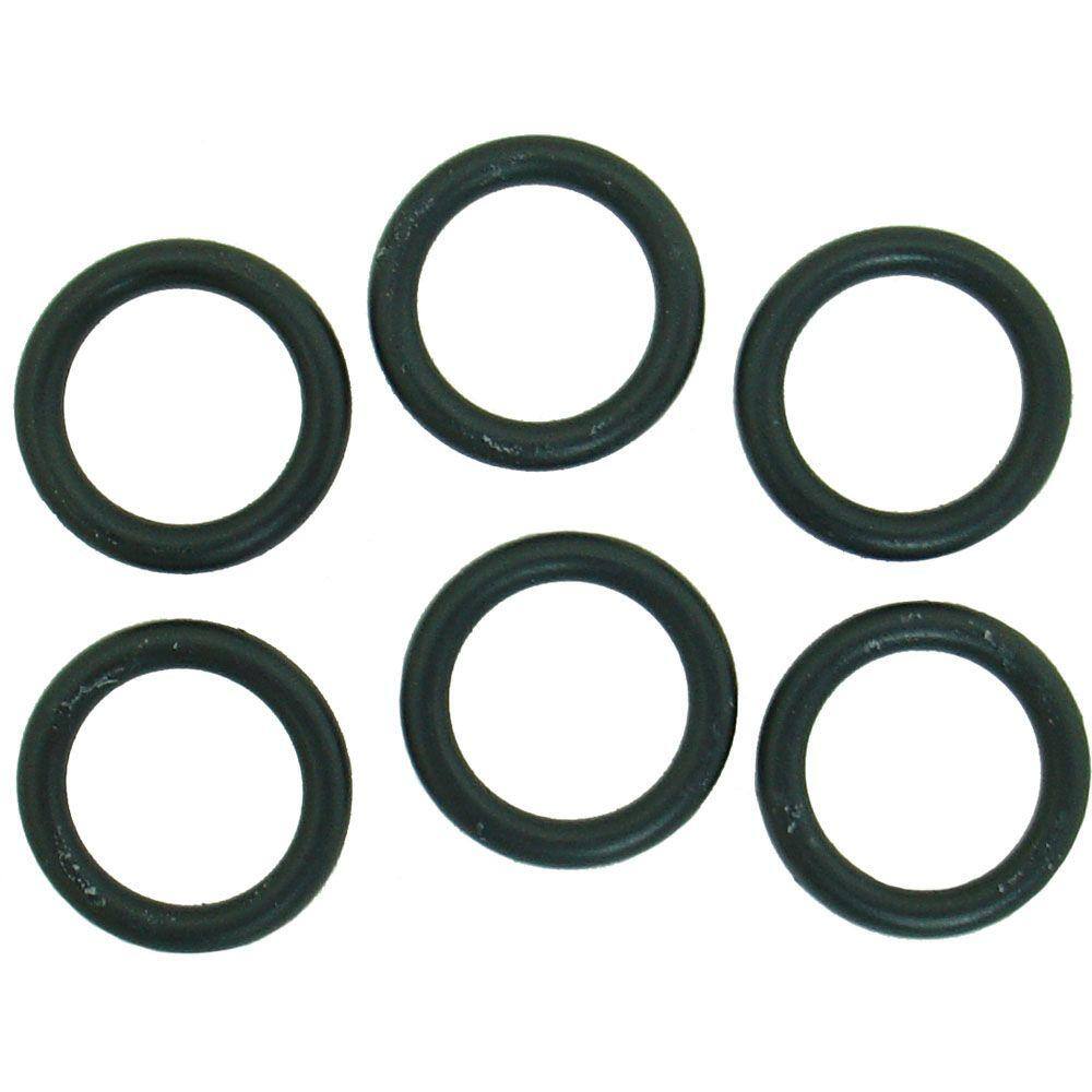 PartsmasterPro 11/16 in. O.D. x 1/2 in. I.D. #210 Rubber O-Ring (6-Pack ...
