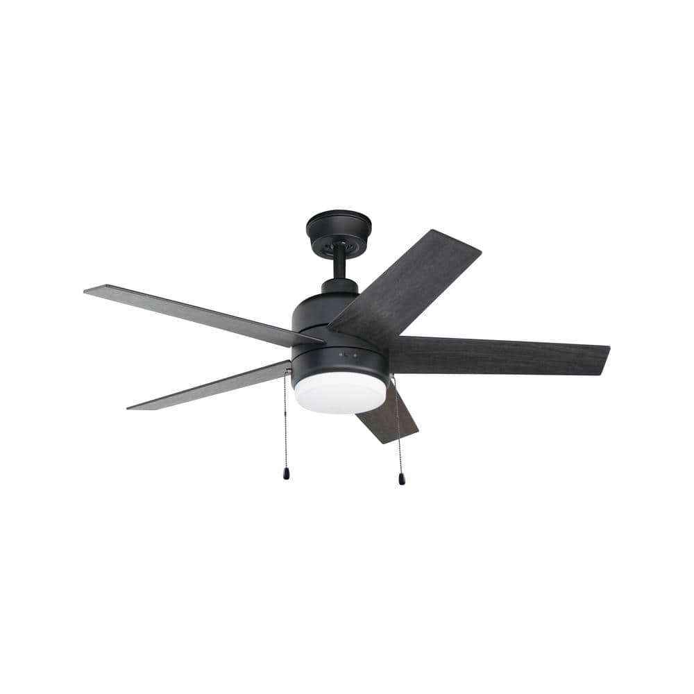 BLUE MOUNTAIN FANS Madison 44 in. Indoor Matte Black Ceiling Fan with ...