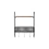 StyleWell 20 in. H x 15 in. W x 6 in. D Black Metal Wall Organizer with ...