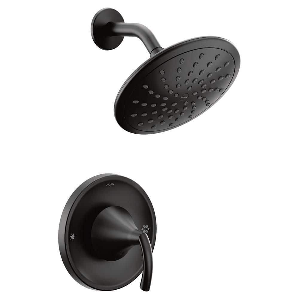 MOEN Glyde 1 Handle Shower Trim Kit in Matte Black (Valve Not Included ...