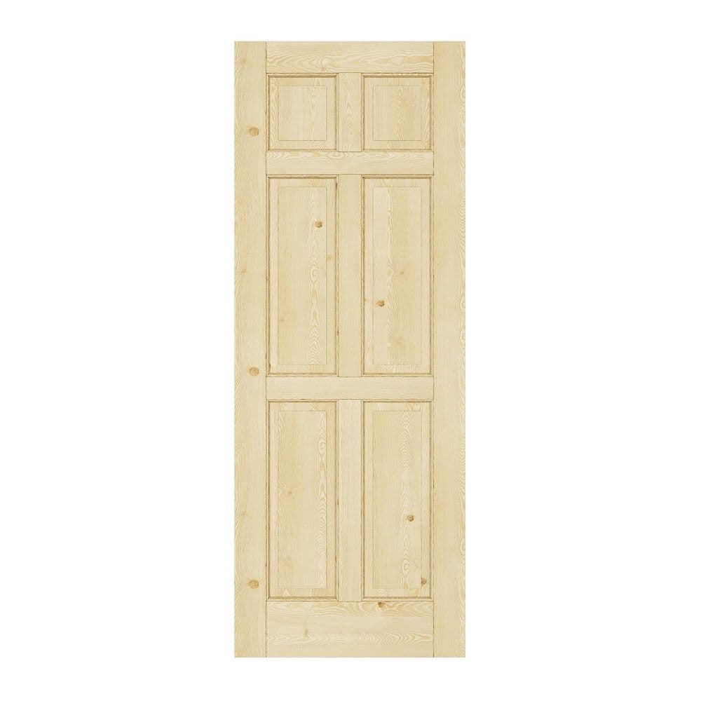 ARK DESIGN 32 in. x 80 in. Arch 6-Panel No Bore Solid Core Unfinished ...