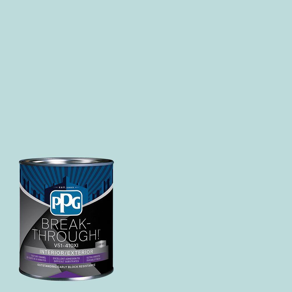 Break-Through! 1 qt. PPG1147-3 Misty Aqua Satin Door, Trim & Cabinet ...