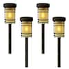 Monteaux Lighting Black Integrated LED Outdoor Solar Pathway Lights ...