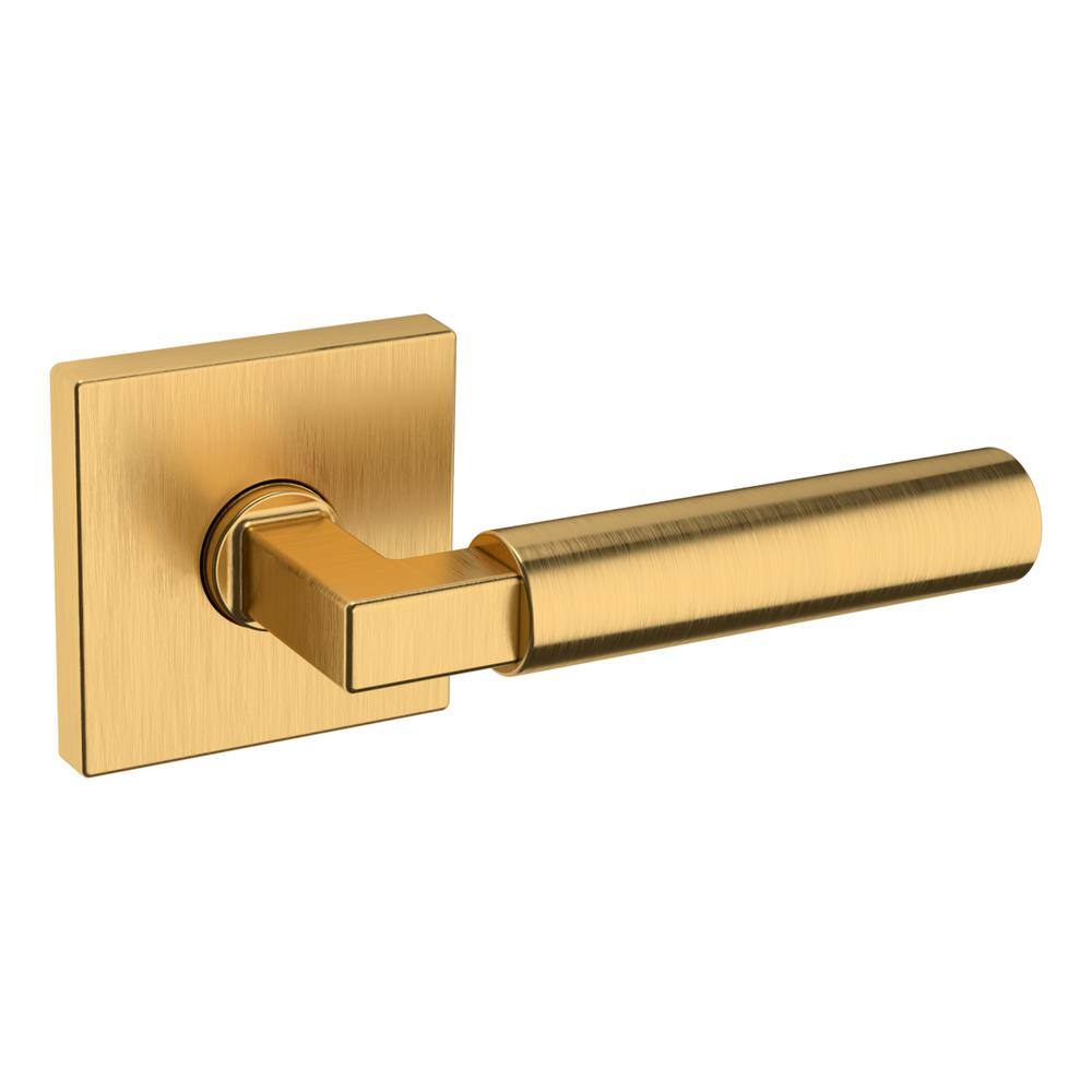 Baldwin L029 Lifetime Satin Brass Door Lever with R017 Rose Full Dummy ...