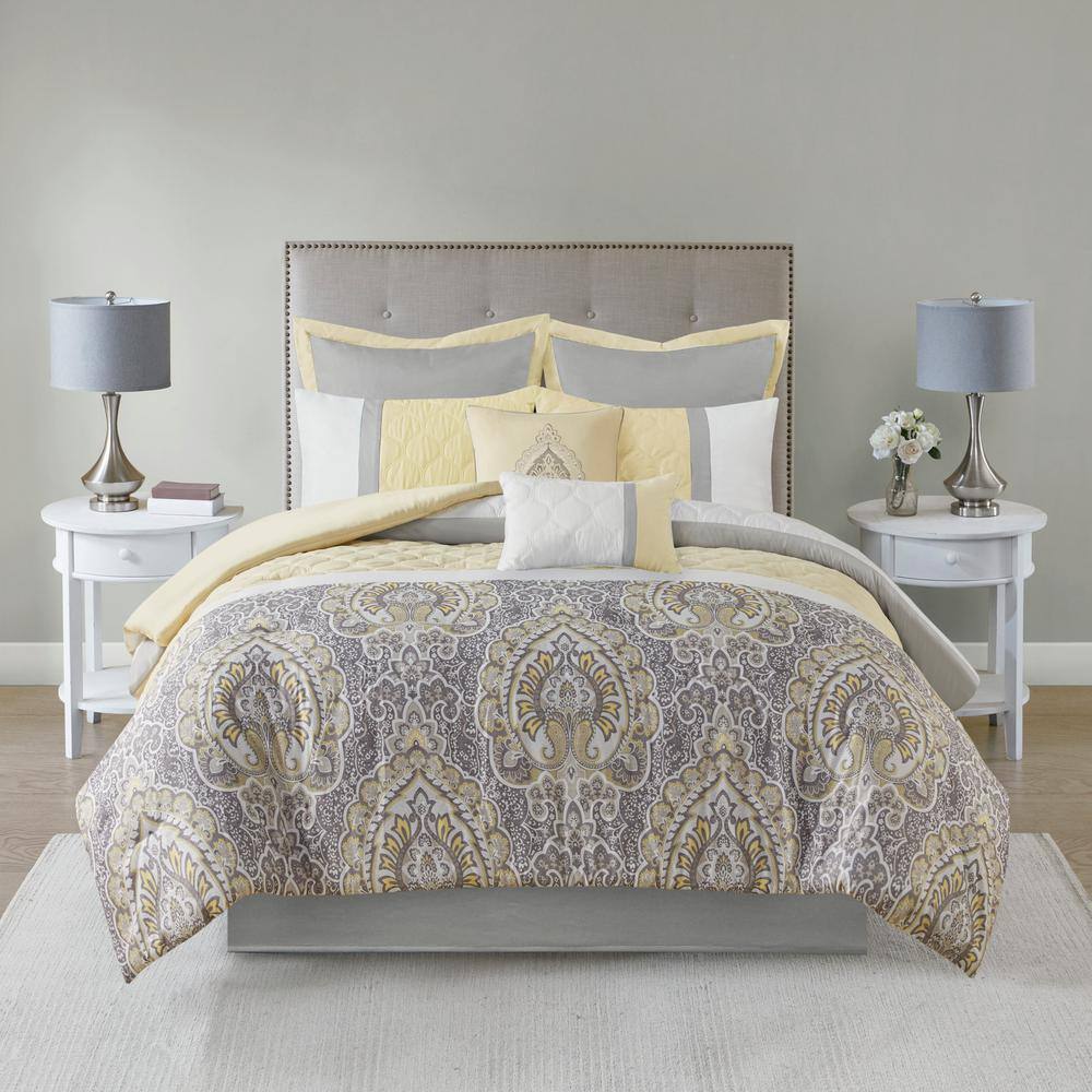 Reviews for 510 Design Josefina 8-Piece Yellow Polyester King Comforter ...