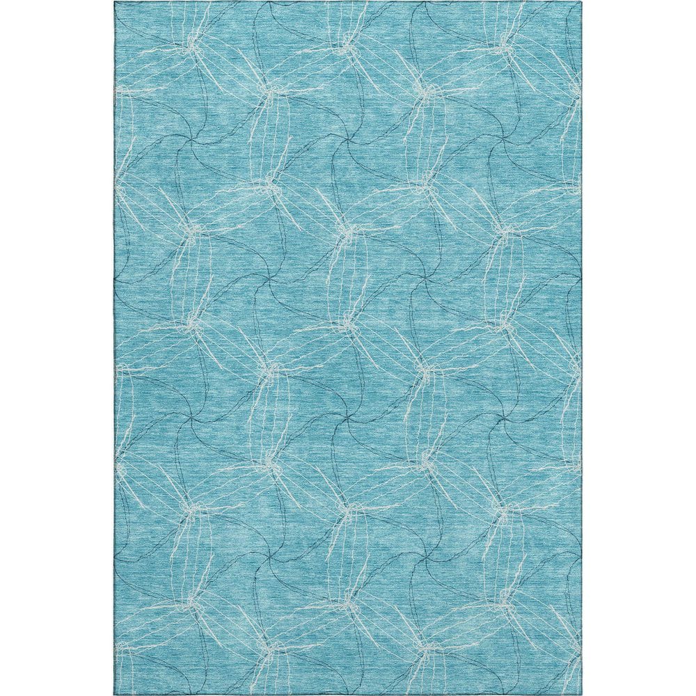 Addison Rugs Mayfield Premium Machine Washable Abstract AMF968 Aqua 10 ...
